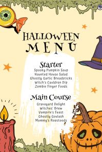 halloween menu Template | PosterMyWall