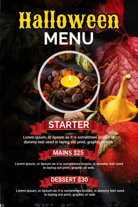 Halloween Menu Template | PosterMyWall
