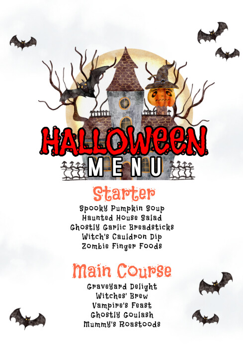 Halloween Menu Template | PosterMyWall