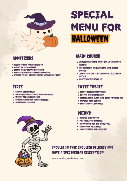Halloween Menu Template | PosterMyWall