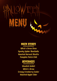 Halloween Menu Template | PosterMyWall