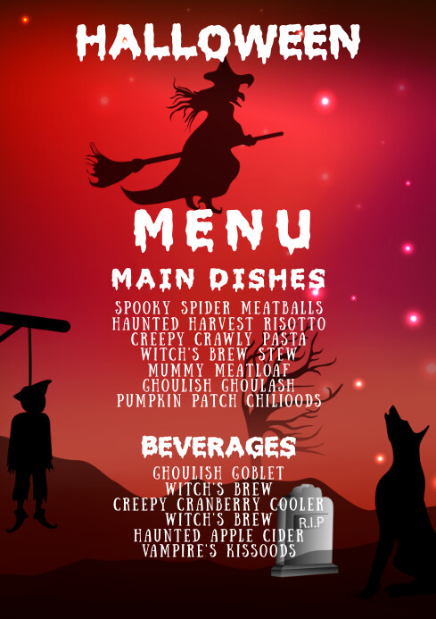 Halloween Menu Template | PosterMyWall