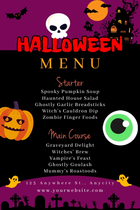 Copy of Halloween Menu | PosterMyWall