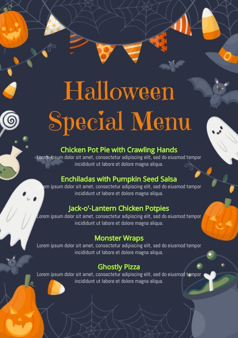 Copy of Halloween Menu | PosterMyWall