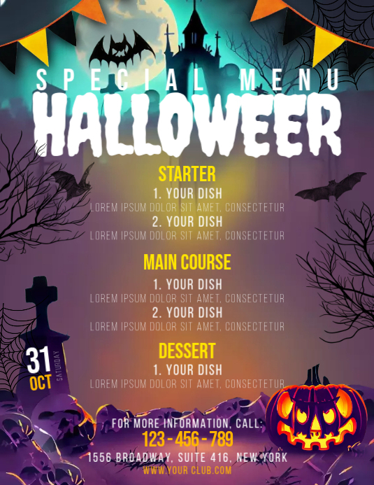 Copy of Halloween Menu | PosterMyWall