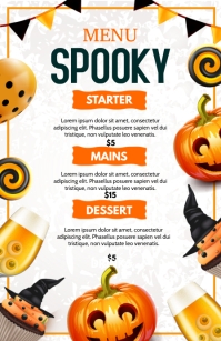 halloween menu card Template | PosterMyWall