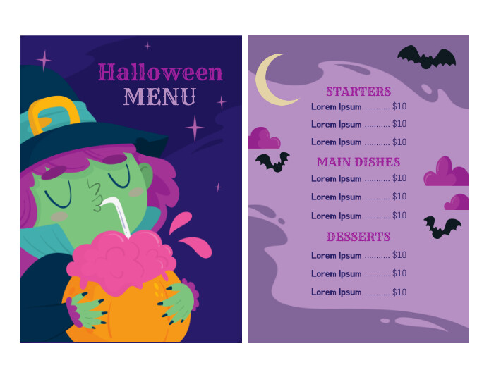Copia de Halloween Menu Flyer | PosterMyWall