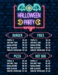 Halloween Menu Flyer Template | PosterMyWall