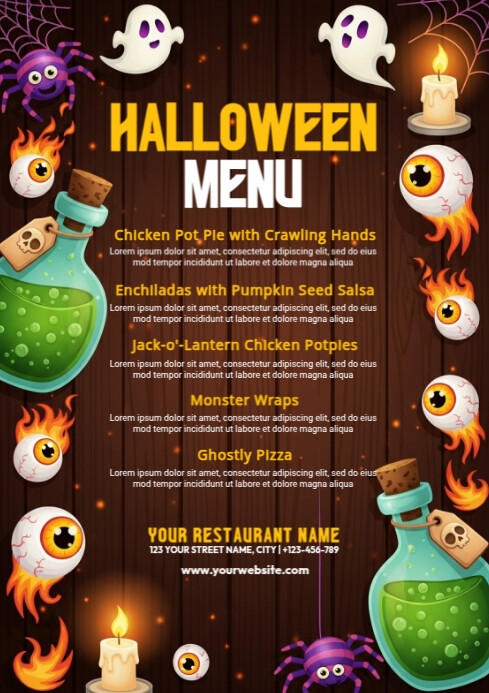 Halloween Menu Template | PosterMyWall