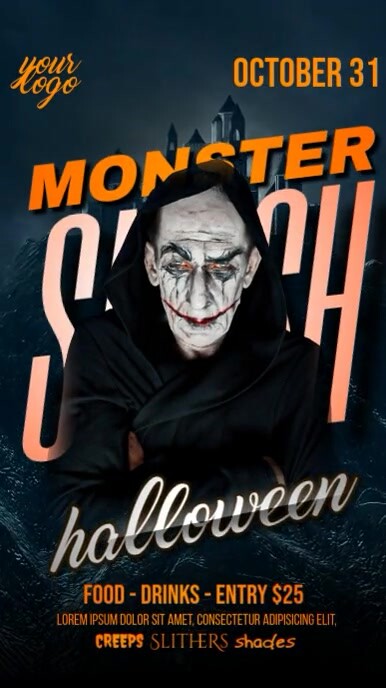 Halloween Monster Night Template | PosterMyWall