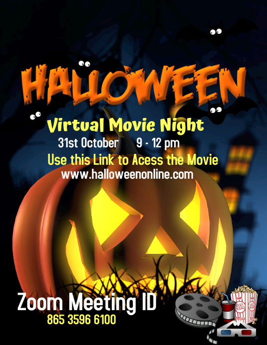 Copia de Halloween Movie night | PosterMyWall