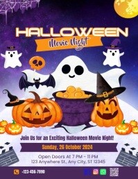 halloween movie night Template | PosterMyWall