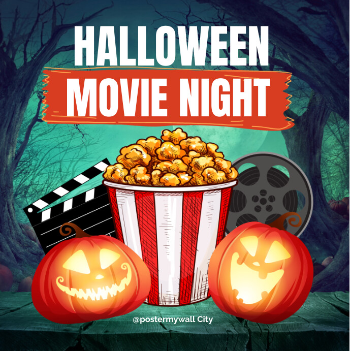Halloween Movie Night Instagram Post Template | PosterMyWall