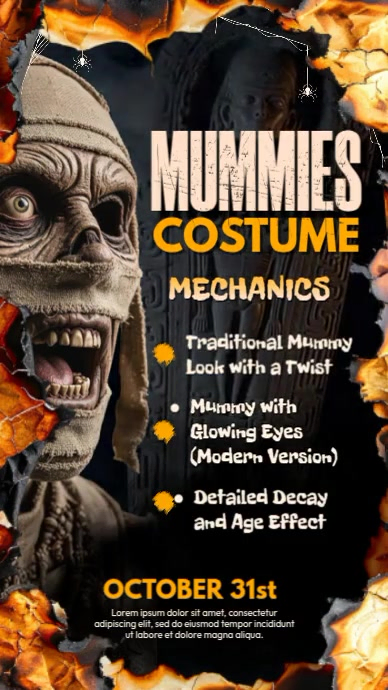 Halloween Mummies Reels Poster เทมเพลต | PosterMyWall