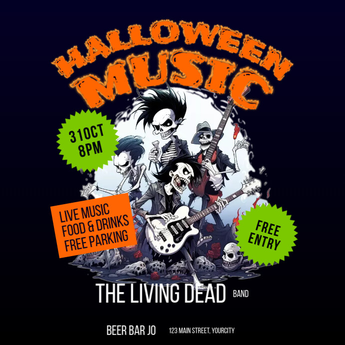 halloween music template | PosterMyWall