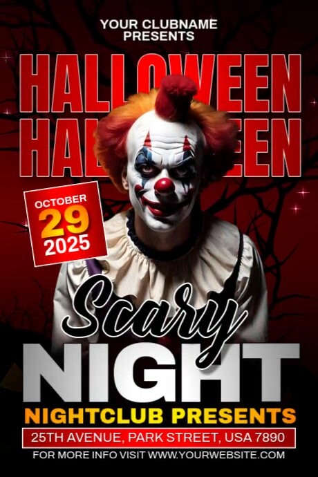 Plantilla de Halloween Night Ads | PosterMyWall