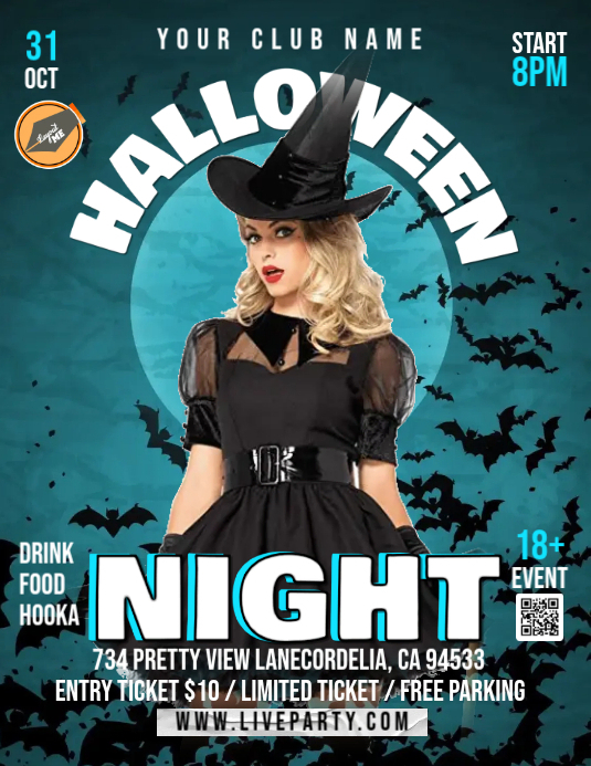 Copy of Halloween Night Club | PosterMyWall