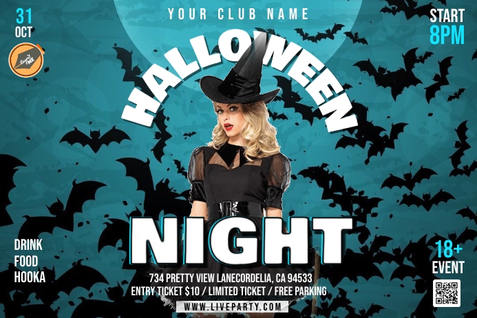 Halloween Night Club Template | PosterMyWall