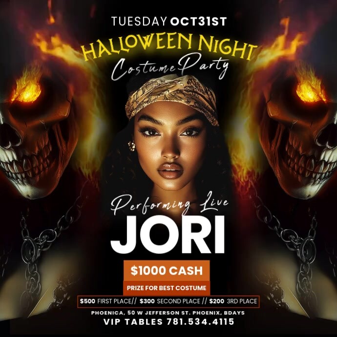 Modèle Halloween Night Costume Party Post Template | PosterMyWall