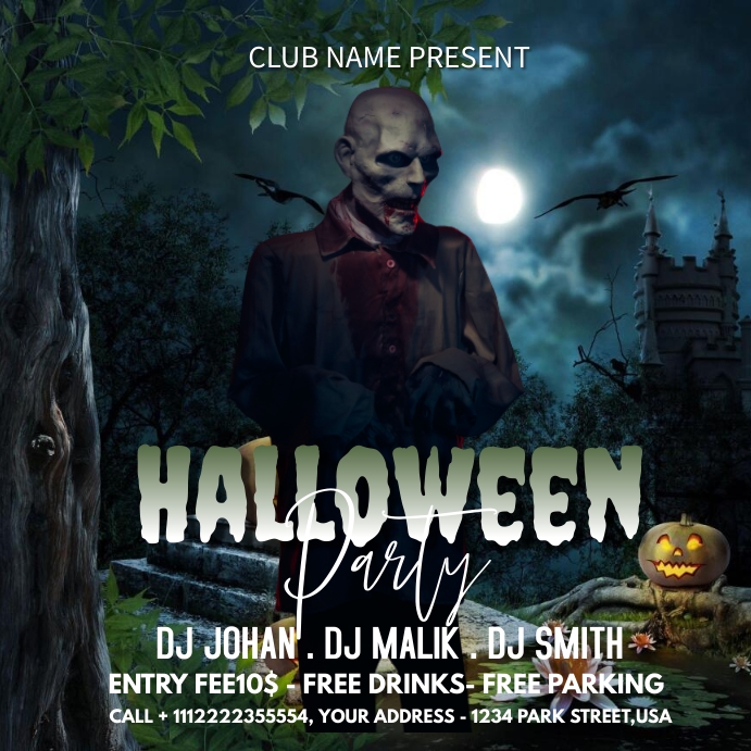 Halloween NIght Event Template | PosterMyWall
