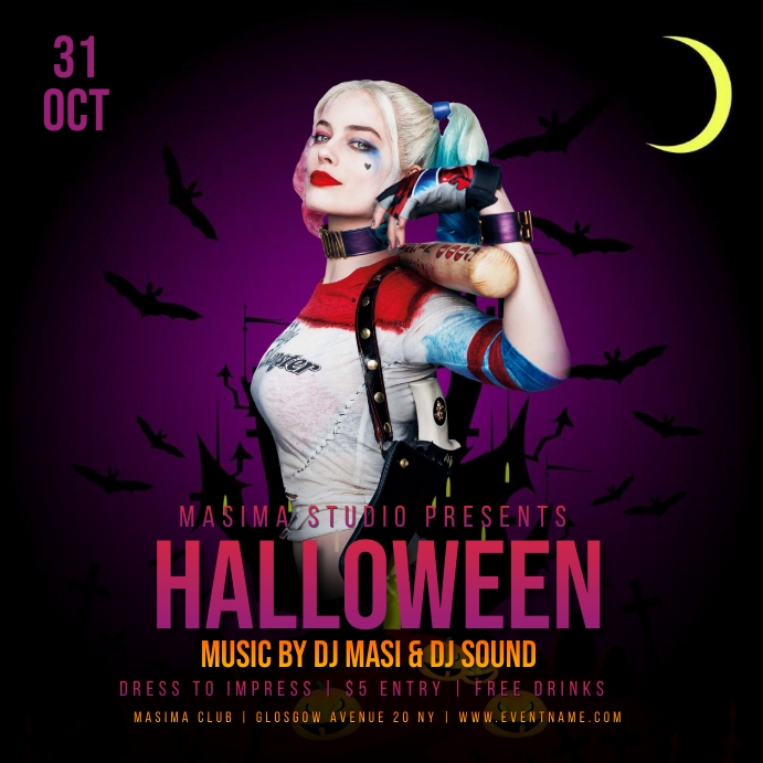 Halloween NIght Event Template | PosterMyWall
