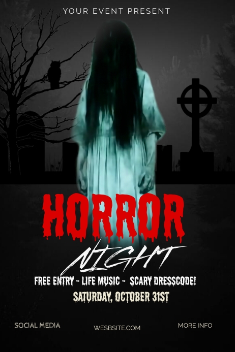 Halloween NIght Event Template | PosterMyWall
