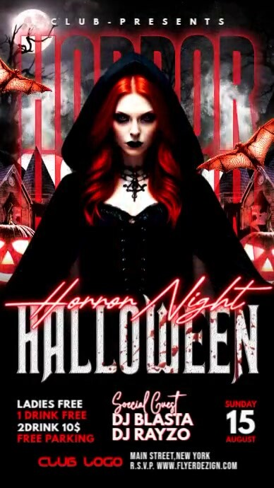 Halloween Night Horror Party Template | PosterMyWall