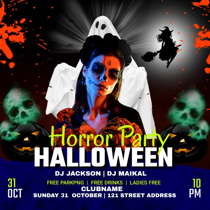 Plantilla de De Video de Diseño de Anuncio de Fiesta de Noche de ...