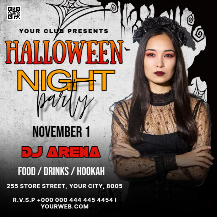 Copy of Halloween Night Party Ads | PosterMyWall