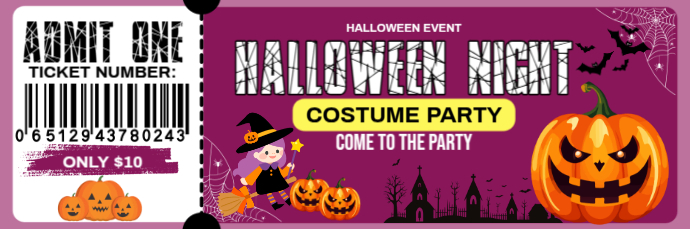 Halloween Night Party Coupon Template | PosterMyWall