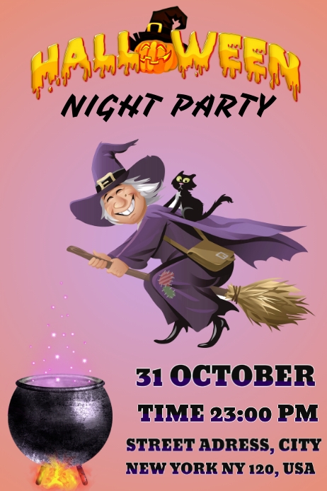 Copy of HALLOWEEN NIGHT PARTY | PosterMyWall