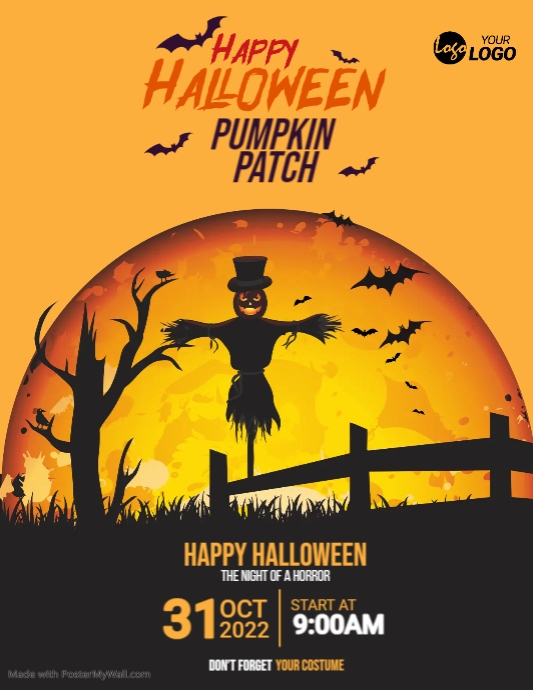 Halloween Night Party Post Template | PosterMyWall