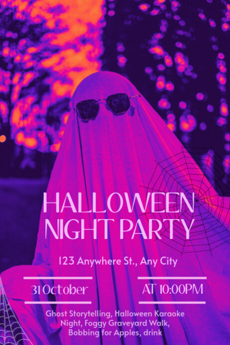Halloween night party poster Template | PosterMyWall