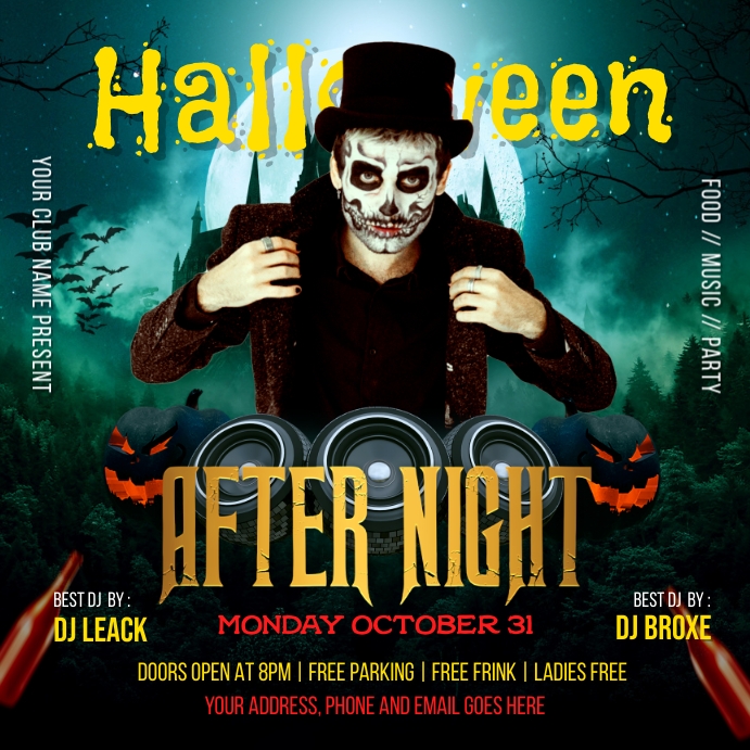 Halloween Night Social Media Post Template | PosterMyWall