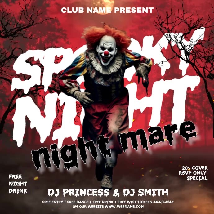 Plantilla de Halloween Nightmare | PosterMyWall