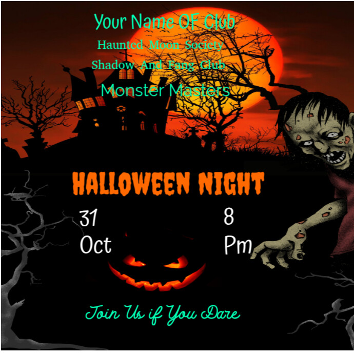 Halloween Nighty Template | PosterMyWall