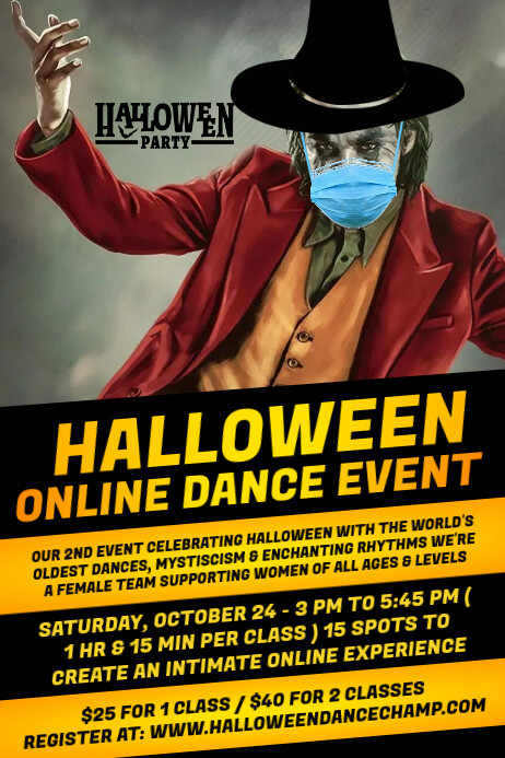 Halloween Online Dance Event Template | PosterMyWall