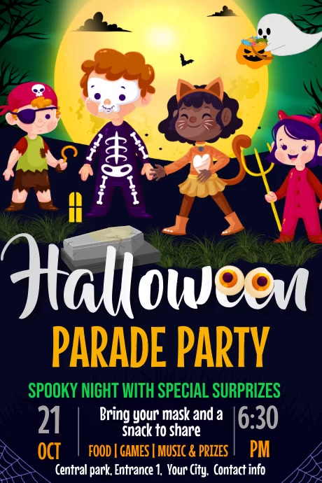 Halloween parade party Template | PosterMyWall