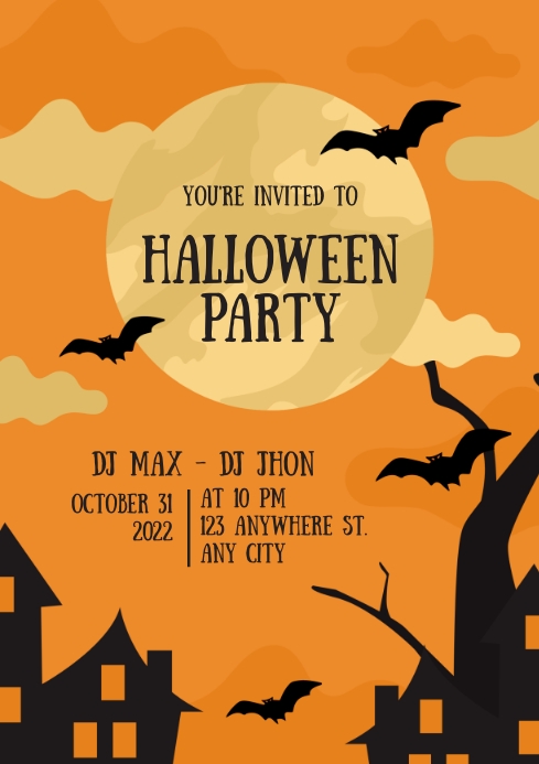 Halloween Party A3 Template | PosterMyWall