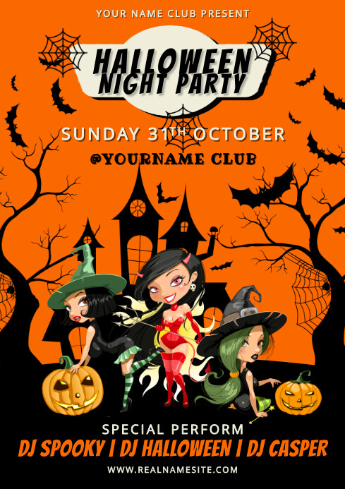 Halloween Party A4 Template | PosterMyWall