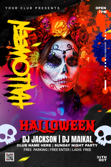 halloween party ad design Template | PosterMyWall