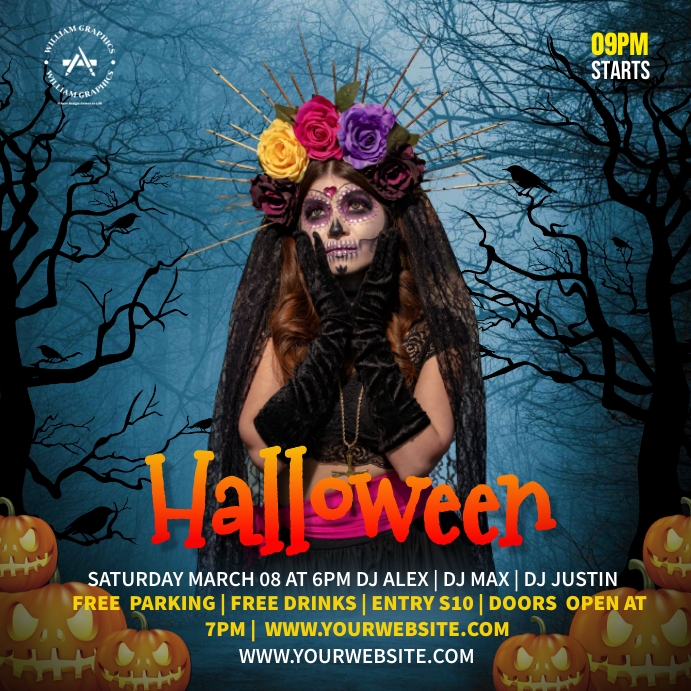Halloween Party Ads Template | PosterMyWall