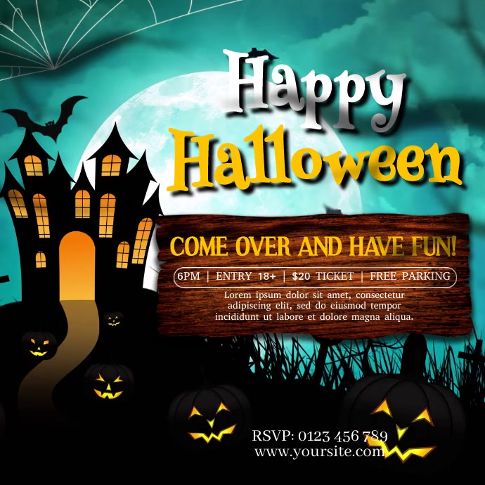 Plantilla de Anuncios de Fiesta de Halloween | PosterMyWall