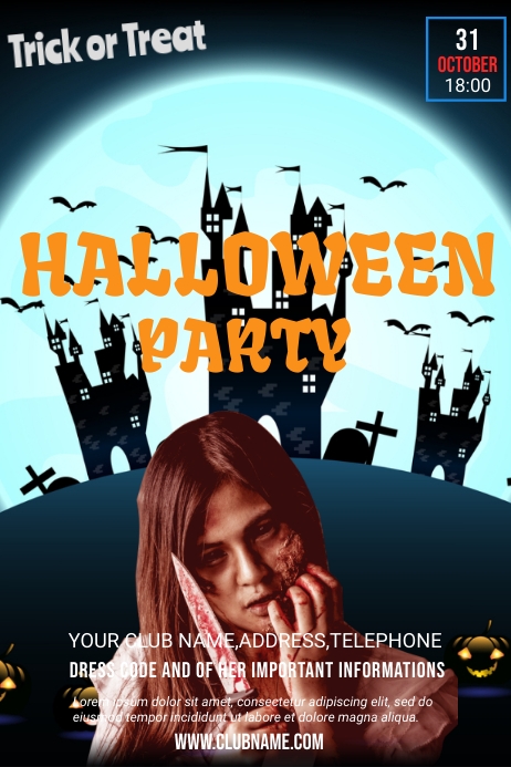 HALLOWEEN PARTY BANNER TEMPLATE | PosterMyWall
