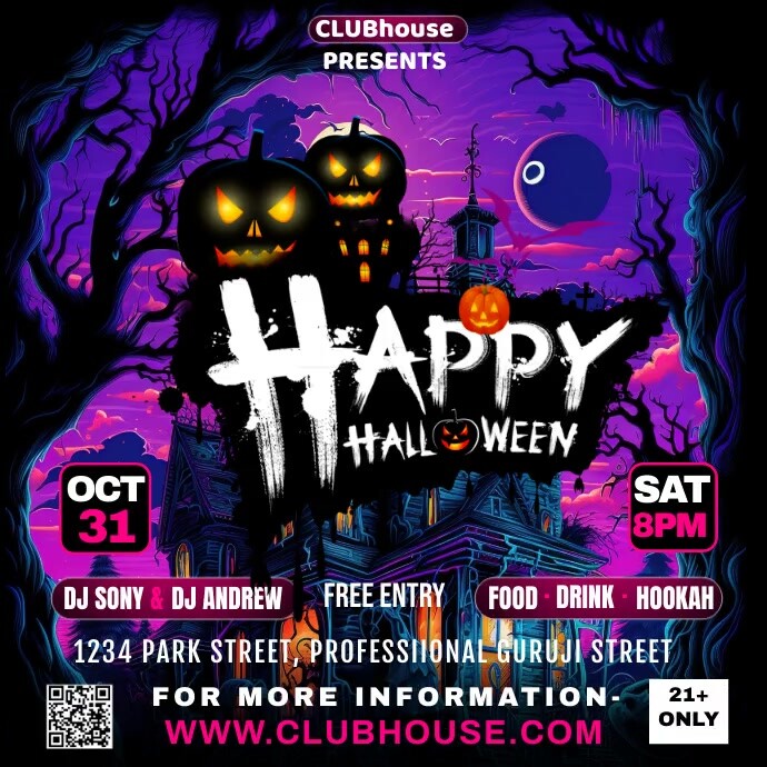 Halloween party Template | PosterMyWall