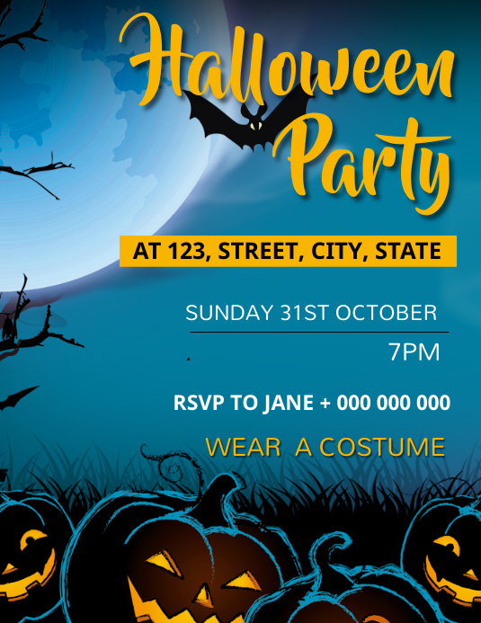 Halloween Party Template | PosterMyWall