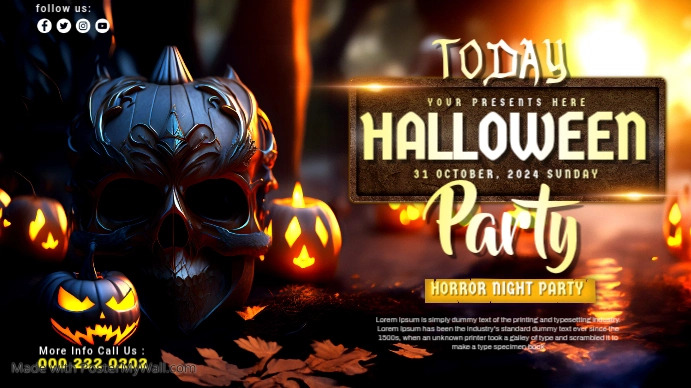HALLOWEEN PARTY Template | PosterMyWall