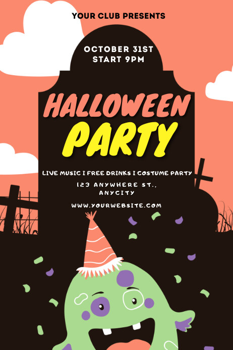 Halloween Party Template | PosterMyWall