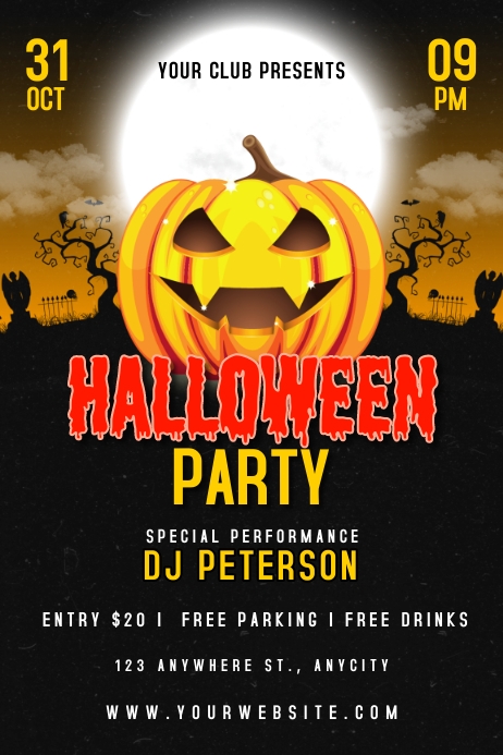 Halloween Party Template | PosterMyWall