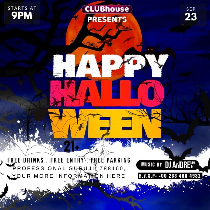 Halloween party Template | PosterMyWall